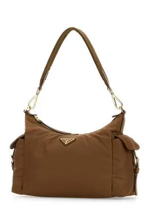 Prada Camel Re-nylon Shoulder Bag - Brown