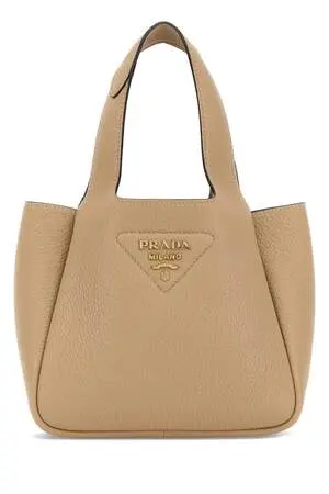 Prada Beige Leather Handbag - Brown