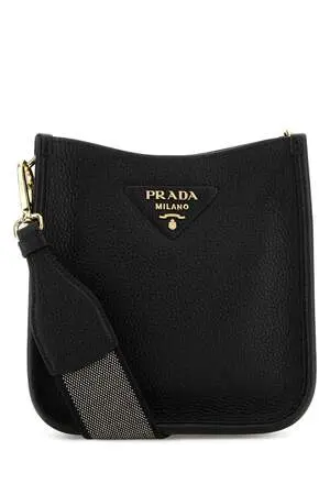 Prada Leather Crossbody Bag - Black