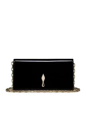 CHRISTIAN LOUBOUTIN Bettina Patent Calfskin Clutch - Black
