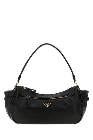 Prada Leather Small Shoulder Bag - Black