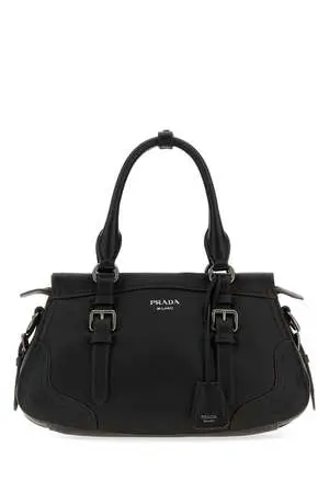 Prada Leather Large Handbag - Black