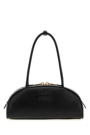 Miu Miu Leather Beau Shoulder Bag - Black