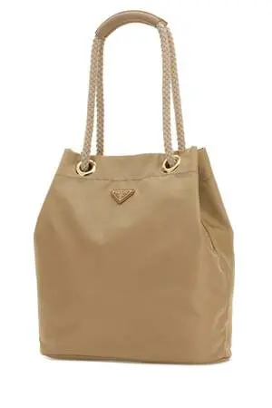 Prada Beige Re-nylon Large Mariner Bucket Bag - Brown