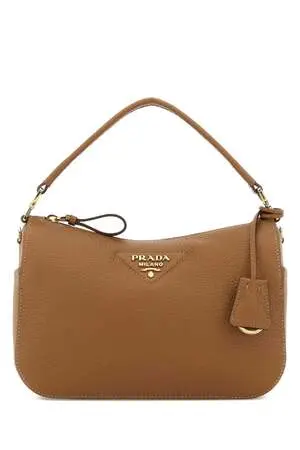 Prada Camel Leather Small Handbag - Brown
