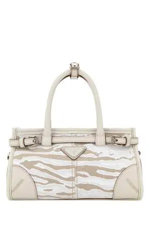 Prada Printed Canvas Small Bonnie Handbag - Multicolor