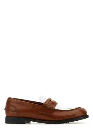 Miu Miu Miu Miu Women Two-Tone Leather Loafers Multicolor