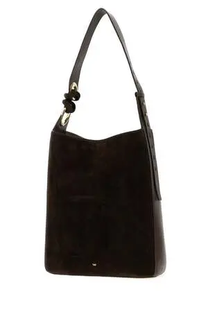 ANYA HINDMARCH Suede Ringo Bucket Bag - Brown
