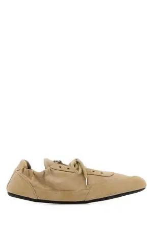 Prada Beige Canvas Collapse Sneakers