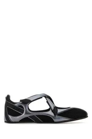 Attico Two-tone Mesh And Synthetic Leather Nomad Ballerinas - Multicolor