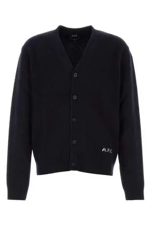 A.p.c. Midnight Wool Kevin Cardigan - Blue