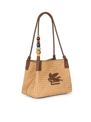 Etro Libra Small Raffia Shopping Bag