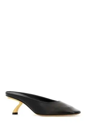 FERRAGAMO Leather Safi 55 Mules - Black