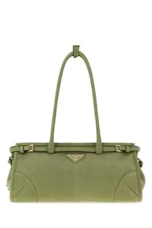 Prada Nabuk Bonnie Shoulder Bag - Green