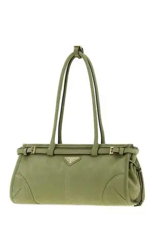 Prada Nabuk Bonnie Shoulder Bag - Green