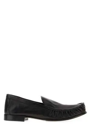 Miu Miu Leather Loafers - Black
