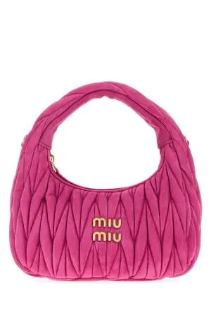 Miu Miu Fuchsia Suede Handbag - Pink