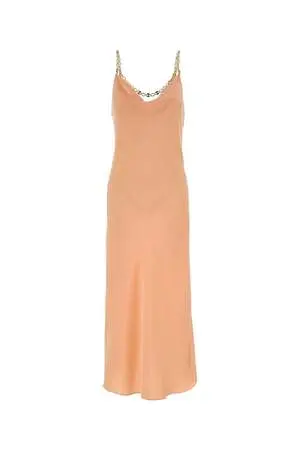Rabanne Peach Satin Dress - Orange