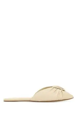 Chloé Leather Suzie Slippers - White