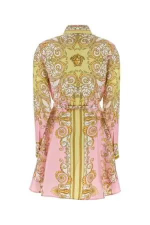 Versace Printed Twill Shirt Dress