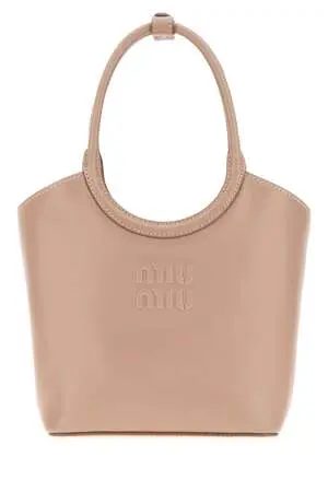 Miu Miu Antiqued Leather Ivy Handbag - Pink