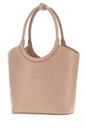 Miu Miu Antiqued Leather Ivy Handbag - Pink