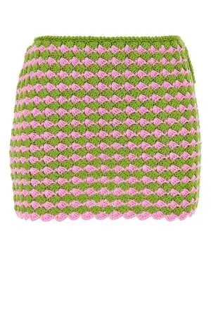 Prada Two-tone Crochet Mini Skirt