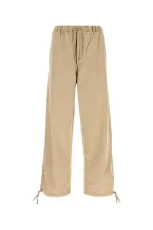 FERRAGAMO Beige Cotton Blend Pant - Brown