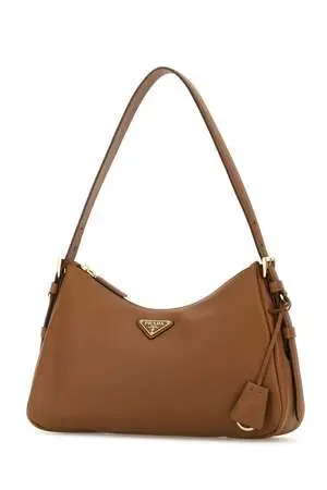 Prada Leather Aimee Shoulder Bag - Brown