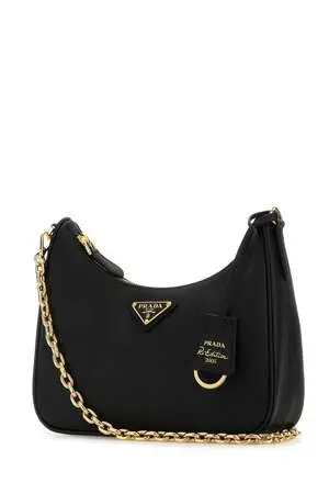 Prada Leather Re-edition 2005 Shoulder Bag - Black