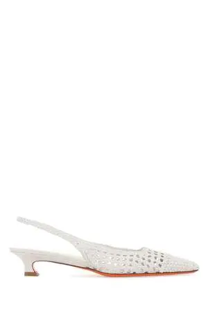 Santoni Leather Pumps - White