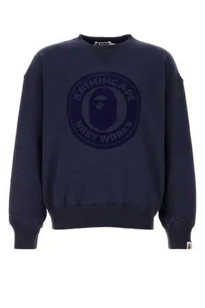 A BATHING APE Navy Cotton Oversize Sweatshirt - Blue