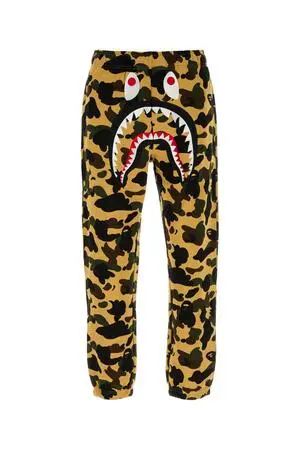 A BATHING APE Printed Cotton Joggers - Green