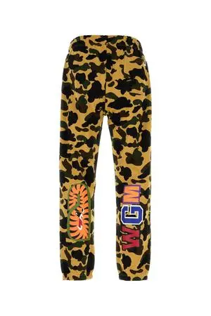 A BATHING APE Printed Cotton Joggers