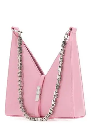Givenchy Leather Mini Cut Out Shoulder Bag - Pink