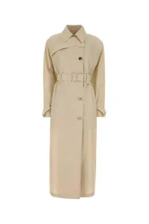 Sportmax Sand Cupro Blend Zavorra Trench Coat - Brown