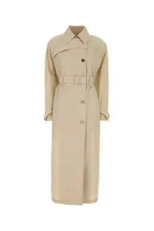 Sportmax Cupro Blend Trench Coat - Brown