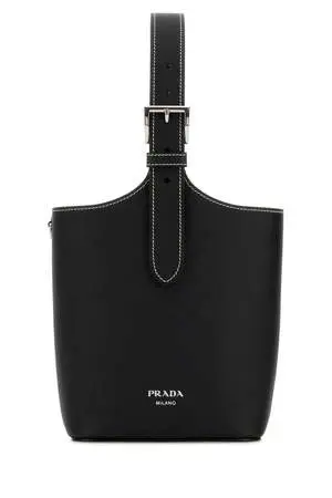 Prada Leather Shoulder Bag - Black
