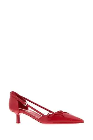 Prada Leather Pumps - Red