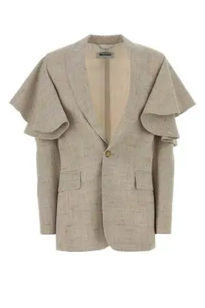 Moschino Melange Sand Jersey Blazer - Brown