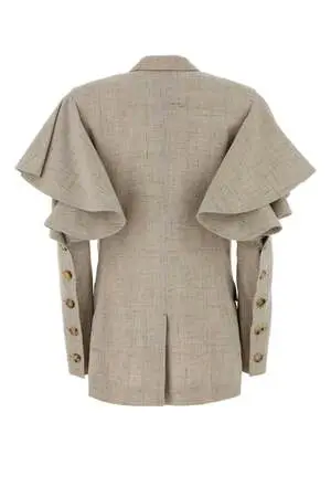 Moschino Melange Sand Jersey Blazer