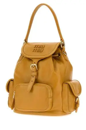 Miu Miu Mustard Leather Backpack