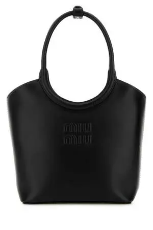 Miu Miu Leather Ivy Handbag - Black