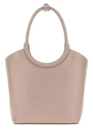 Miu Miu Dove Grey Leather Ivy Handbag - Gray