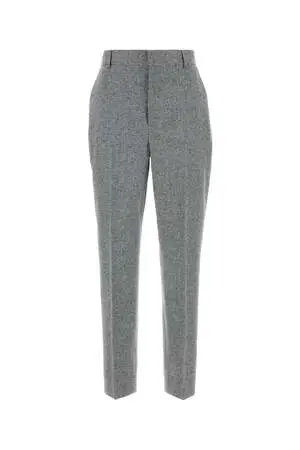 Moschino Melange Grey Silk Blend Pant - Gray