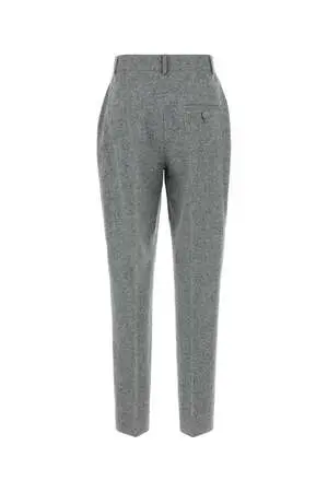 Moschino Melange Grey Silk Blend Pant