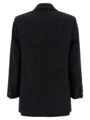 Max Mara Appia Wool Sail Sequined Blazer