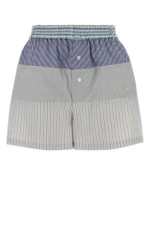 Moschino Embroidered Poplin Shorts - Multicolor