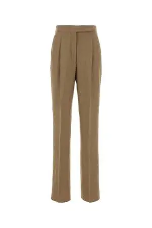 Max Mara Beige Hemp Abate Pant - Brown