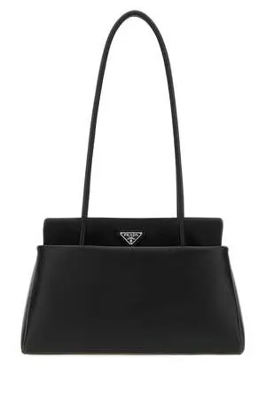 Prada Leather Medium Passage Shoulder Bag - Black